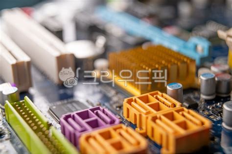 컴퓨터 마더보드 보드 회로 기판 사진이미지일러스트캘리그라피 재로미작가