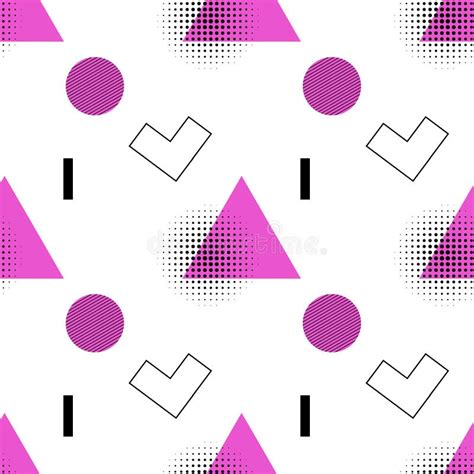 A Seamless Pattern Of Abstract Geometric Shapes On A White Background Stock Vector