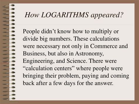 Ppt A History Of Logarithms Powerpoint Presentation Free Download Id 2936266