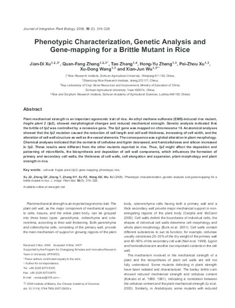 Pdf Phenotypic Characterization Genetic Analysis And Molecular