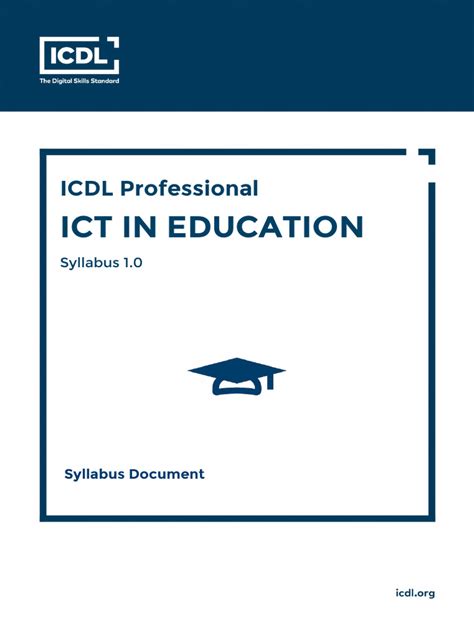 Icdl Ict In Education Syllabus 1 0 Pdf Educational Technology Learning
