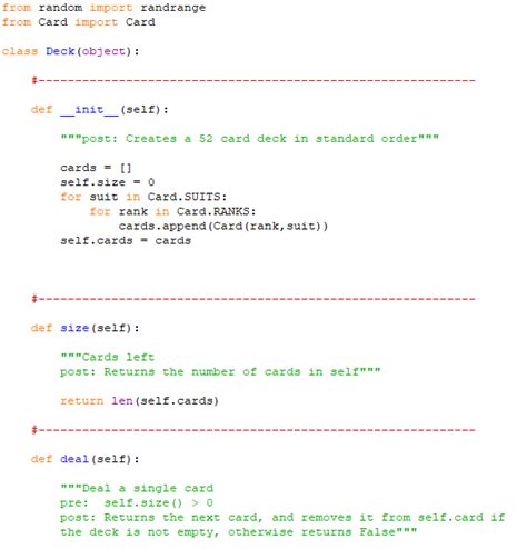 Solved Python Modify The Deck Class To Keep Track Of The Chegg