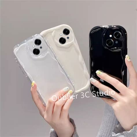 Casing Tecno Spark Go Tecno POP Phone Case New Design Simple Solid Color Glossy Cream Lens