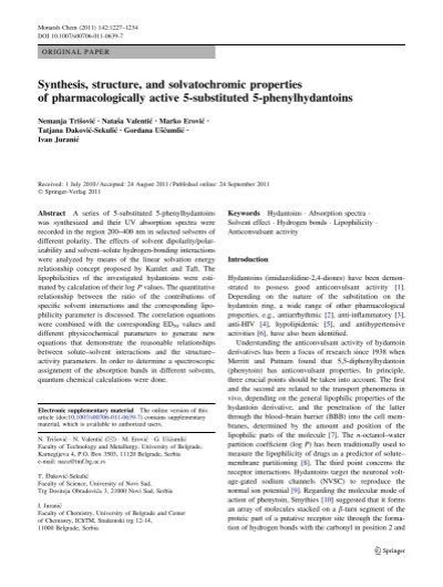 Synthesis Structure And Solvatochromic Properties Of