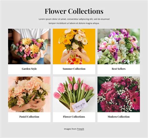 Fresh Flowers Css Template By Nicepage