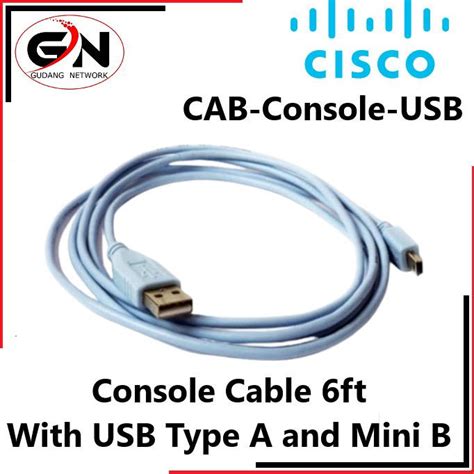 Jual Cisco Console Cable Ft With Usb Type A And Mini B Cab Console Usb Shopee Indonesia