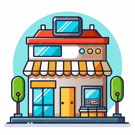 Premium Vector Stylish Electronics Store Building Vector Design