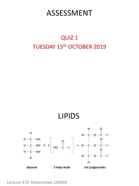 Lecture 3 Lipids Biology Pdf Lipid Fat