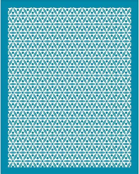 Olycraft 4x5 Inch Triangle Plaid Clay Stencil Flower Of Life Silk Screen For Polymer