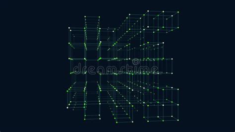Interactive 3d Cube With Grid Lines And Dots Stock Footage Video Of Structure Lines 348364246