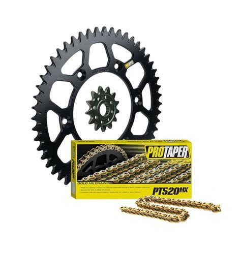 Pro Taper Front And Rear Sprockets And Pt520mx Chain Kit Compatible With