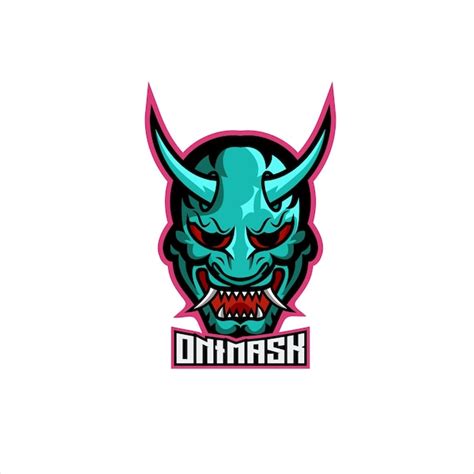 Premium Vector Oni Mask Esport Logo Design