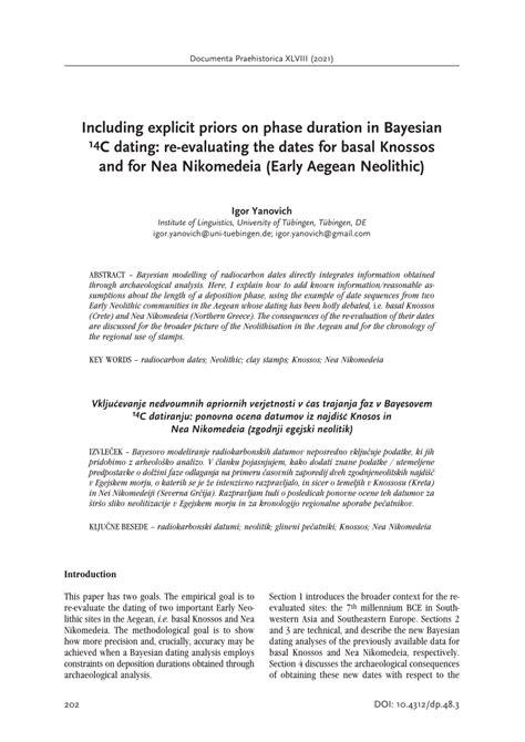 Pdf Including Explicit Priors On Phase Duration In Bayesian 14c Dating