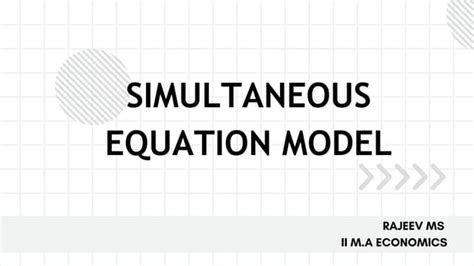 Econometric Method Simultaneous Equation Modelpdf Commodities Economy