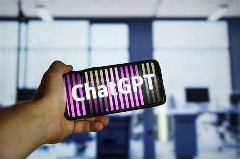 Man Using Openai Chatgpt Chatbot App At The Office Editorial Photo