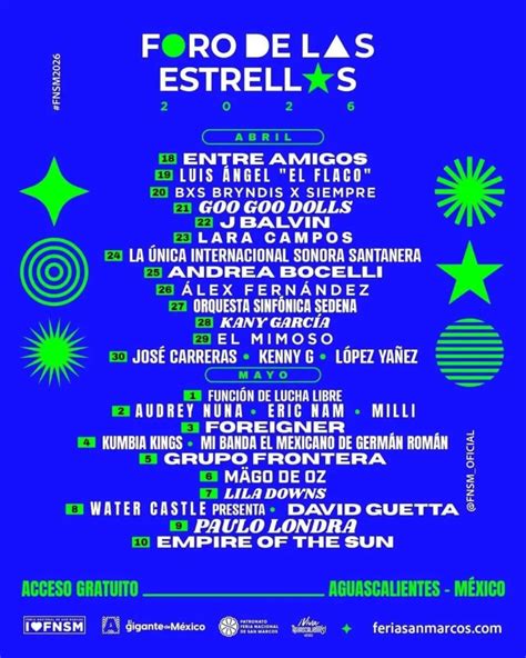 Foro De Las Estrellas De Aguascalientes Conciertos Y Eventos