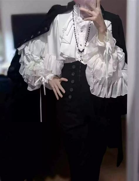 Dark Frill Batwing Sleeve Top Blouses For Women Patch Work Blouse