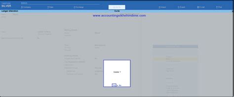 tally prime मे ledger delete कैसे करे। accounting सीखे हिंदी मे