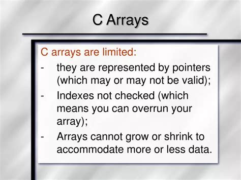Ppt C Arrays Powerpoint Presentation Free Download Id461879