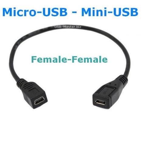 Кабель Micro Usb мама ‒ Mini‒usb мама Длина 25 см
