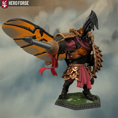 Hercules Beetle Knight Head And Back Design Inspired By Hercules