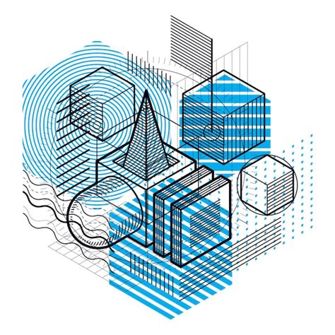 Premium Vector Abstract Vector Background With Isometric Lines And Shapes Cubes Hexagons