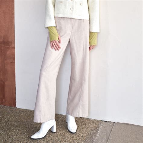 커팅 울 팬츠 베이지 T14 감도 깊은 취향 셀렉트샵 29cm