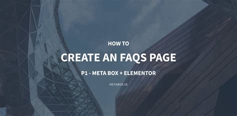 how to create an faqs page p3 using meta box meta box