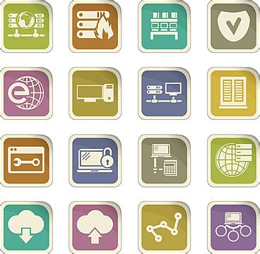 Server Icon Set Computer Ethernet Port Vector Computer Ethernet Port PNG And Vector With