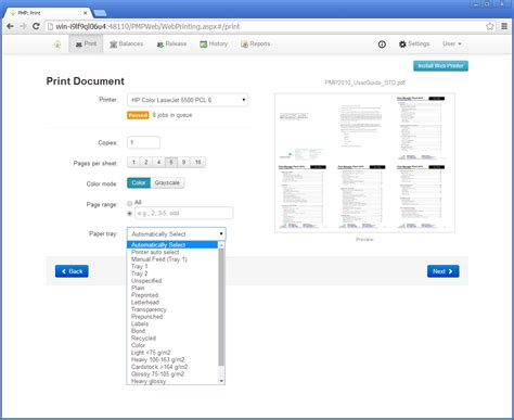 print manager features monitoring quotas and control