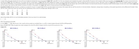 Solved Than The Crossover Rate The Npv And Irr Methods