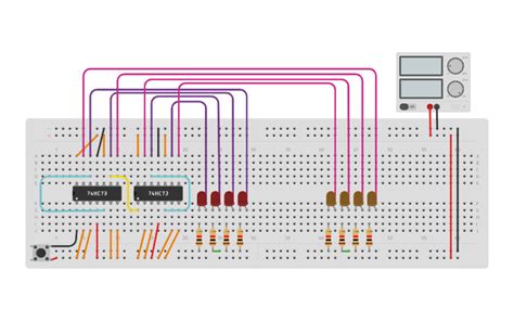Circuit Design 4bit Counter Up And Down Tinkercad