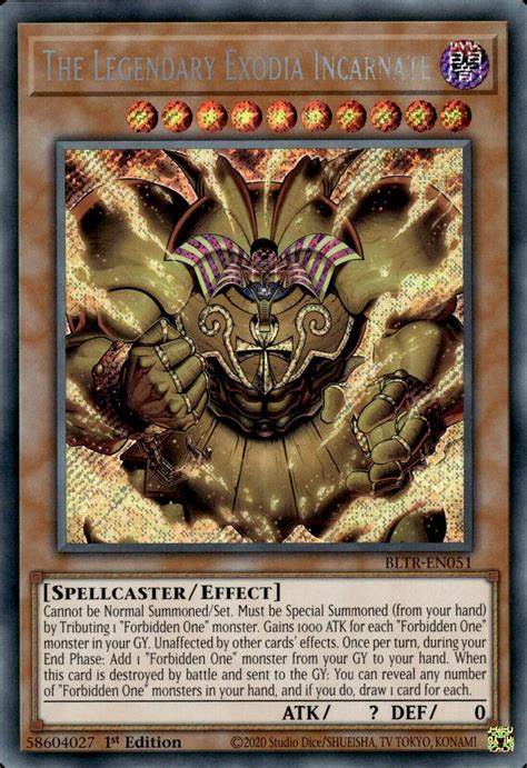 The Legendary Exodia Incarnate Battles Of Legend Terminal Revenge Yu