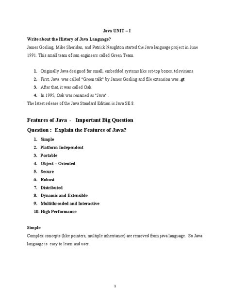 Nelson Java Notes Unit1 Pdf Java Virtual Machine Java