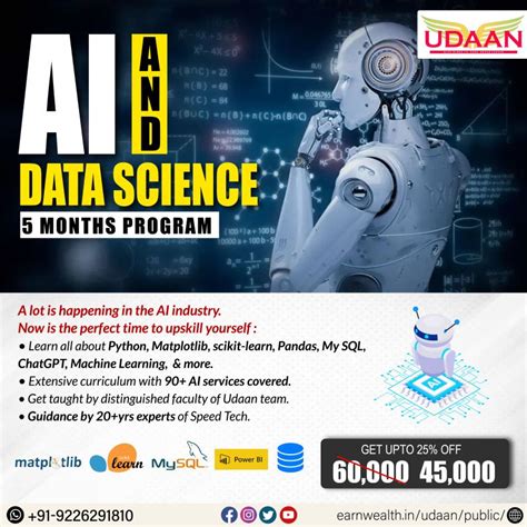 learn data science and ai with our course earnwealth udaan posted on