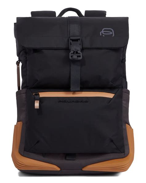 Piquadro Corner 2o Computer Backpack Black Grey Modeherz