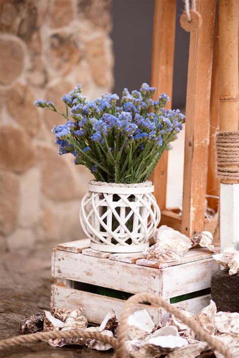 Decor In The Maritime Theme Anchor Glass Bowls Shells Lanterns