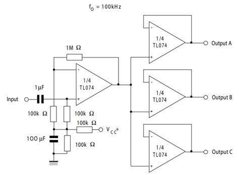 Tl074 Op Amp Pinout Examples Applications Equivalents And Datasheet