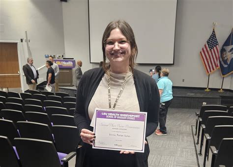 Congratulations To Brenna Pearson Gallion Ms Gallion Was Presented With A Second Place Award