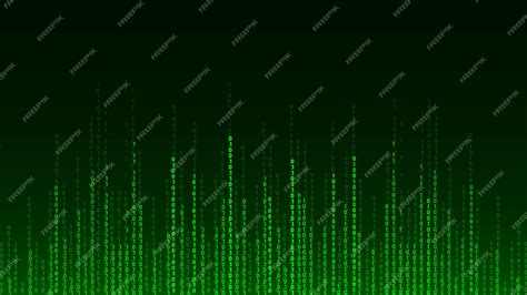 Premium Vector | Green matrix background falling numbers on screen ...