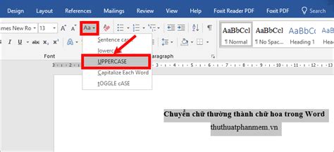 Convert Lowercase To Uppercase In Word Excel