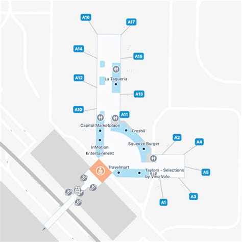 Sacramento Airport Terminal A Map And Guide