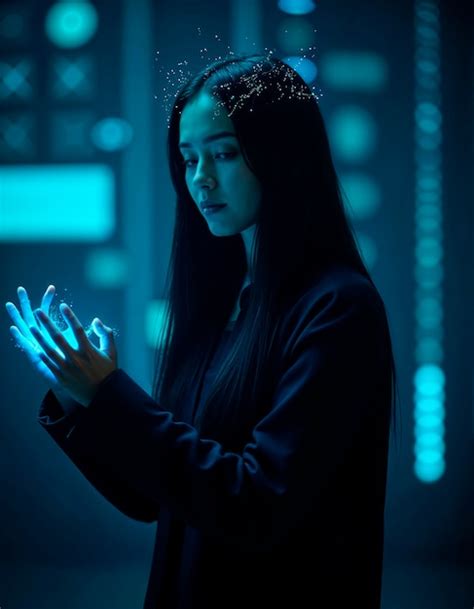 Portrait Of Woman With Ai Enhanced Body Ai Generated Image