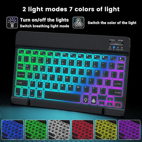 Emtra Backlit Backlight Bluetooth Keyboard Mouse For Ios Android
