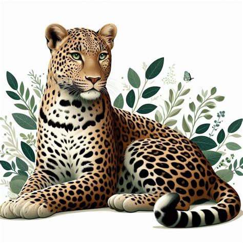 Premium Vector Cute Leopard Vector Cartoon Illustration