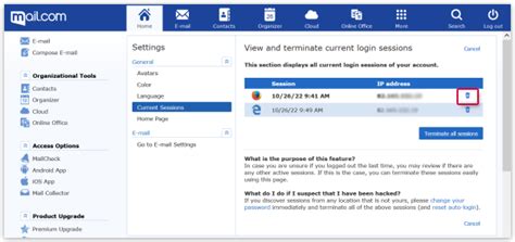 View And End Login Sessions In Your Mail Com Account Mail Com Help