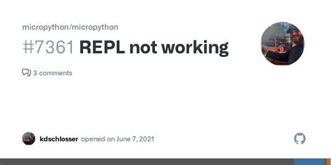 Repl Not Working · Issue 7361 · Micropythonmicropython · Github