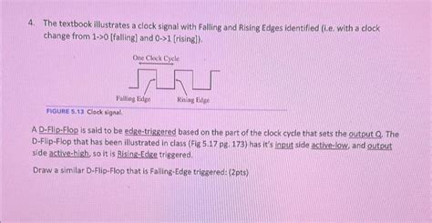 solved 4 the textbook illustrates a clock signal with