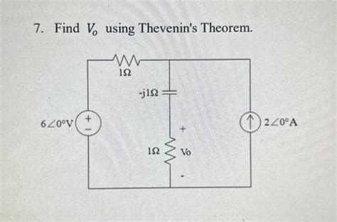 Solved 7. Find Vo using Thevenin's Theorem. | Chegg.com