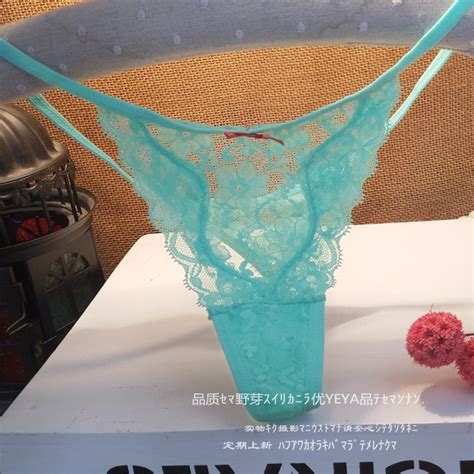 保密发透明蕾丝丁字内裤柔软透视纯棉裆女士性感诱惑女式超薄t裤 虎窝淘